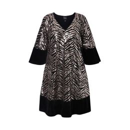 Ulla Popken Midikleid in schwarz | Gr.: 54-56