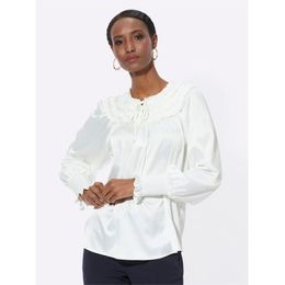 CR&Eacute;ATION L creation L Satin-Bluse in ecru | Gr.: 36