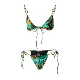 Nasty Gal Bikini Damen Gr&ouml;&szlig;e S gelb / gr&uuml;n / jade