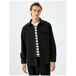 KOTON Shirt in Schwarz | Gr.: M