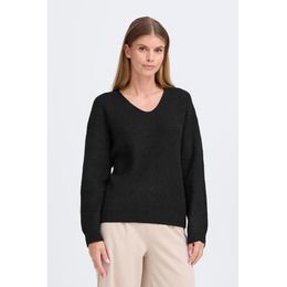 oxmo V-Ausschnitt-Pullover OXCallie in Schwarz | Gr.: L