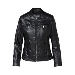 KOROSHI Women's biker jacket faux leather in SCHWARZ | Gr.: XL