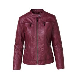 KOROSHI Damen Bikerjacke Kunstleder in braun | Gr.: XXL