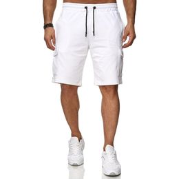 Reslad Shorts Cargo Sweathose in wei&szlig; | Gr.: XXL