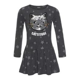 Kidsworld Jerseykleid in anthrazit-gemustert | Gr.: 116/122