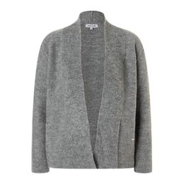 More & More More & More Cardigan mit offener Front in warm grey melange | Gr.: 36