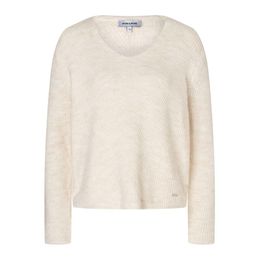 More & More More & More Rippstrickpullover mit V-Ausschnitt in powder creme melange | Gr.: 44