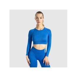 Smilodox Crop Longsleeve Maysa in Blau | Gr.: XS