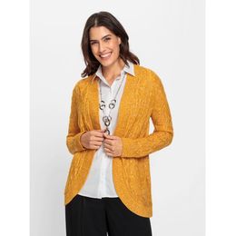 WITT WEIDEN Strickjacke in ocker-meliert | Gr.: 40