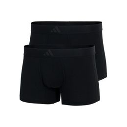 Adidas 2er Pack Trunk Active Flex Cotton-3 Stripes in Schwarz | Gr.: S