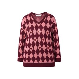 MIAMODA Pullover in dunkel weinrot | Gr.: 42-44