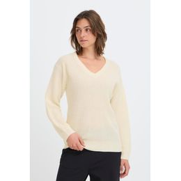 oxmo Strickpullover OXSandie in Beige | Gr.: L