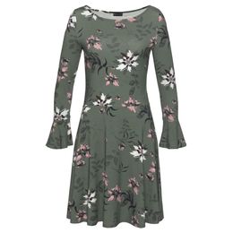 Laura Scott Jerseykleid in grün-geblümt | Gr.: 38