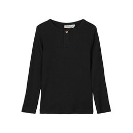 name it Jungen T-Shirt langarm in Ripp in Black | Gr.: 98