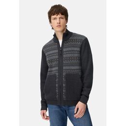 Camel Active Strickjacke mit Stehkragen in Navyblau | Gr.: XL
