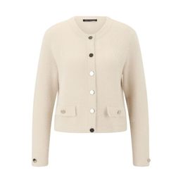 Betty Barclay Casual-Strickjacke mit Knopfleiste in beige | Gr.: 40