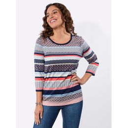 WITT WEIDEN 3/4-Arm-Shirt in marine-grapefruit-bedruckt | Gr.: 50