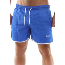 Reslad Badehose Badeshort mit Kontrastnaht in blau | Gr.: S