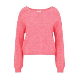 Cartoon Strickpullover mit Rundhalsausschnitt in Bright Red Melange | Gr.: 34