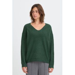 oxmo V-Ausschnitt-Pullover OXICALLIE in Grün | Gr.: XXL