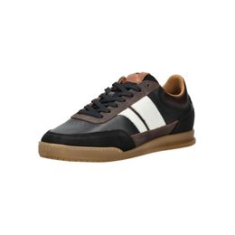 Bullboxer Leder-Sneakers in Schwarz/ Braun/ Wei&szlig; | Gr.: 46