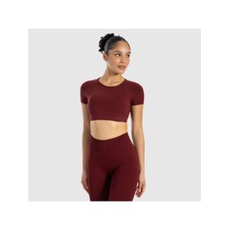 Smilodox Crop Shirt Soheli in Bordeaux | Gr.: XL