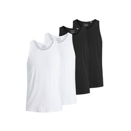 Jack & Jones Jack & Jones Unterhemd 4er Pack in Schwarz/Wei&szlig; | Gr.: L