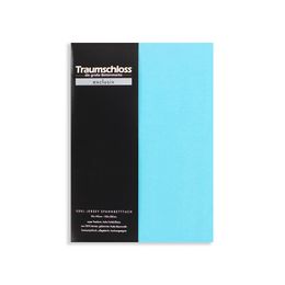 Traumschloss Exclusiv Edel-Jersey Spannbettlaken in t&uuml;rkis | Gr.: 140-160 x 200 cm
