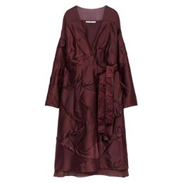 Adolfo Dominguez Kleid Damen Gr&ouml;&szlig;e 34 merlot Winterkleid