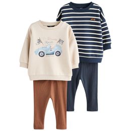 next Set Jungen Gr&ouml;&szlig;e 80 beige / navy / braun / wei&szlig;