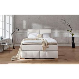 Home Affaire Boxspringbett &raquo;Wehma&laquo; inkl. Topper in 3 verschiedenen Matratzen, auch in Samtstoff natur