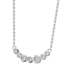 Firetti Kette mit Anhänger »Schmuck Geschenk Silber 925 Halsschmuck Halskette Ankerkette Tennis« mit Zirkonia (synth.) silberfarben-kristallweiß...