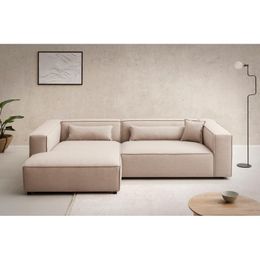 LeGer Home by Lena Gercke Ecksofa »PIARA XXL, Big-Sofa, Cord, Leinenoptik o. Strukturstoff, L-Form« wahlweise Ottomane rechts/links, Kedernaht,...