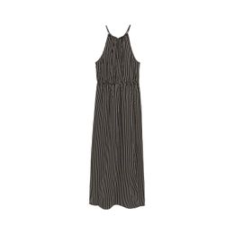Tom Tailor Denim Damen Neckholder Maxi-Kleid, schwarz, Gestreift, Gr. XL