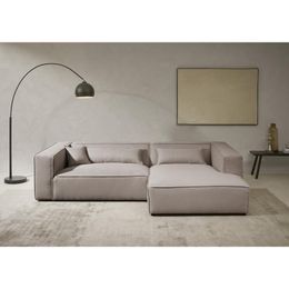 LeGer Home by Lena Gercke Ecksofa »PIARA XXL, Big-Sofa, Cord, Leinenoptik o. Strukturstoff, L-Form« wahlweise Ottomane rechts/links, Kedernaht,...