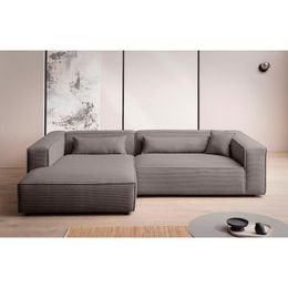 LeGer Home by Lena Gercke Ecksofa »PIARA XXL, Big-Sofa, Cord, Leinenoptik o. Strukturstoff, L-Form« wahlweise Ottomane rechts/links, Kedernaht,...