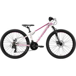 Bikestar Mountainbike 21 Gang Shimano RD-TY300 Schaltwerk Kettenschaltung f&uuml;r Damen und Herren, Kettenschaltung wei&szlig; Mountainbike