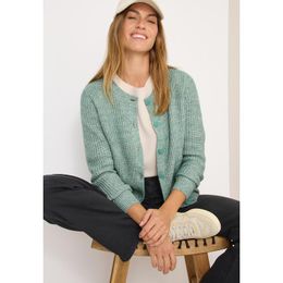 Cecil Cardigan mit Rippbündchen jewel green melange XXL (46) XXL (46) Damen-Cardigan von Cecil
