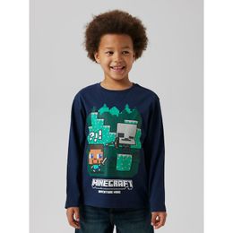 name it Langarmshirt »NKMAC MINECRAFT LS NREG TOP BOX NOOS BFU« Navy Blazer (blank) 122/128 122/128 Shirt von name it für Jungen