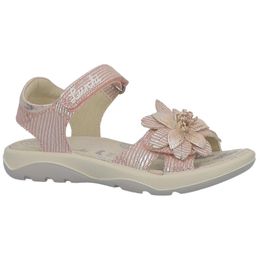 Lurchi Sandale »Flora«, Sandalette mit Klettverschlüssen, Größenschablone zum Download rosa 27 27 Glänzende Sandale mit aufwändiger Blüte