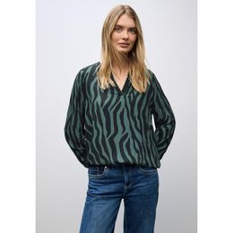 Street One Langarmbluse mit All-Over Print evernight green 34 34 Bluse von Street One