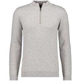 Ragman Rundhalspullover Hellgrau 48 48 Stehkragen mit Zip