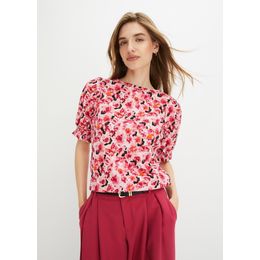bonprix Shirt aus leichtem Cr&ecirc;pe, rosa