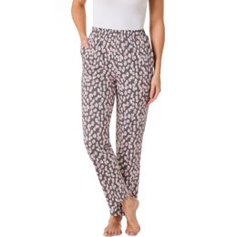 feel good Damen Hose anthrazit-rosé-bedruckt Größe 18/19