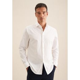 Businesshemd Seidensticker, Herren, Gr. XL (44), normale &Auml;rmell&auml;ngen, wei&szlig;, 100% Baumwolle, unifarben, regular fit, 2-Knopf-Manschette, Hemden, Regular 1/1 Kentkragen Uni