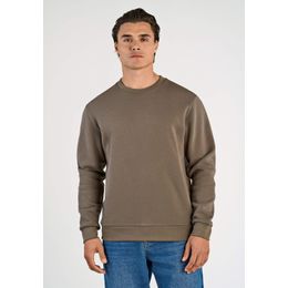 Sweatshirt LINDBERGH "LINDBERGH Sweatshirt", Herren, Gr. L, braun, Obermaterial: 60% Baumwolle, 40% Polyester, lässig geschnitten, Sweatshirts