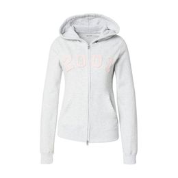 Hollister Sweatjacke Damen Gr&ouml;&szlig;e M hellgrau / rosa