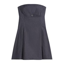 Bershka Kleid Damen Größe 34 marine / weiß Winterkleid