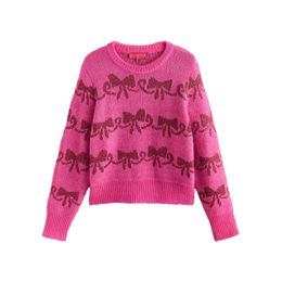 next Pullover 'Christmas' Damen Gr&ouml;&szlig;e S pink / dunkelrot