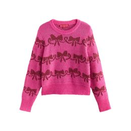 next Pullover 'Christmas' Damen Gr&ouml;&szlig;e S pink / dunkelrot